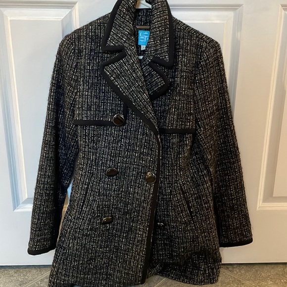 Barneys New York | Jackets & Coats | Barneys Black And White Tweed ...